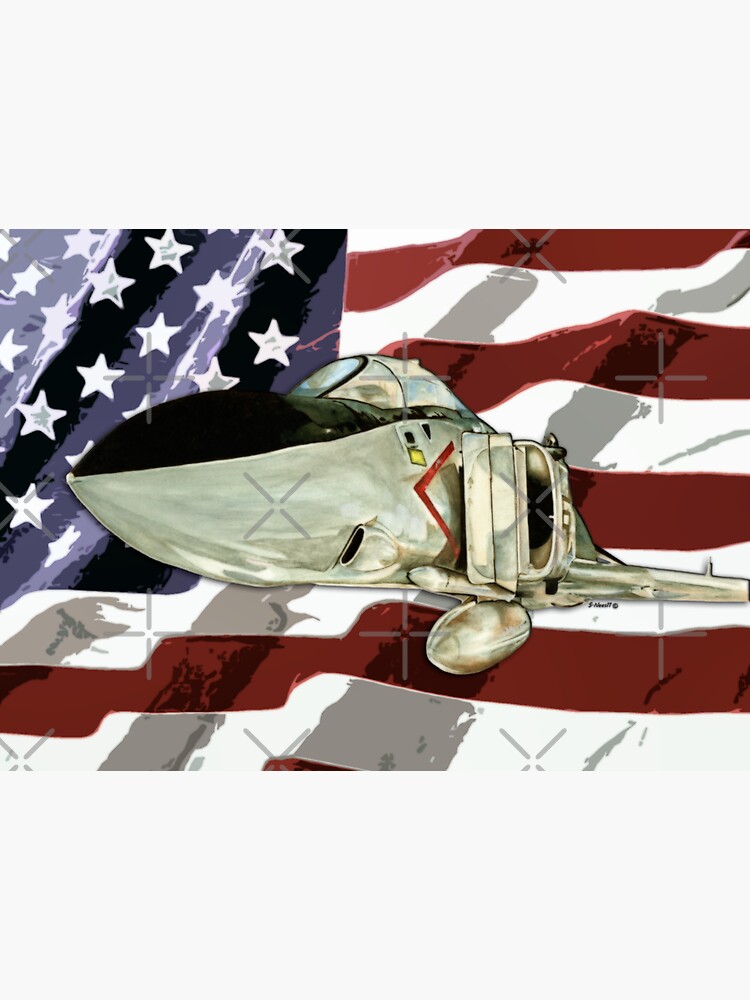 "Phantom Aircraft" Sticker for Sale by CentauriArt | Redbubble