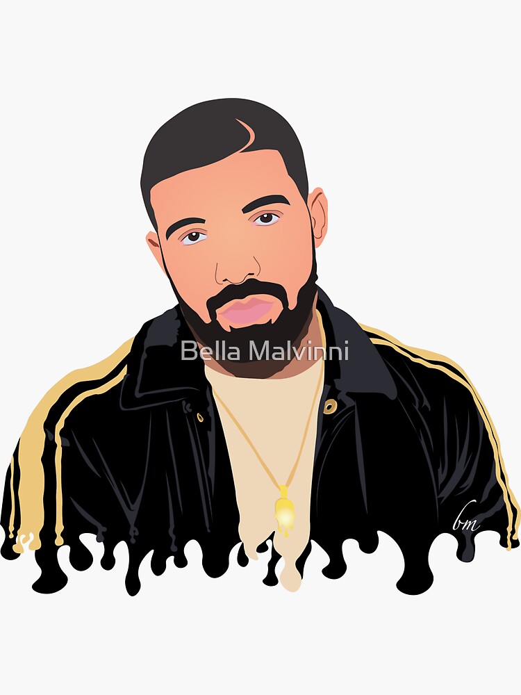 "Drake" Sticker for Sale by BellaMalDesign | Redbubble