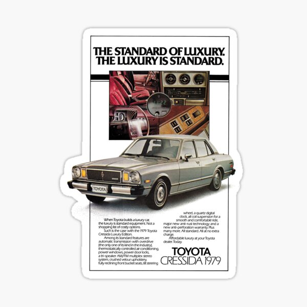 "TOYOTA CRESSIDA" Sticker for Sale by ThrowbackM2 | Redbubble