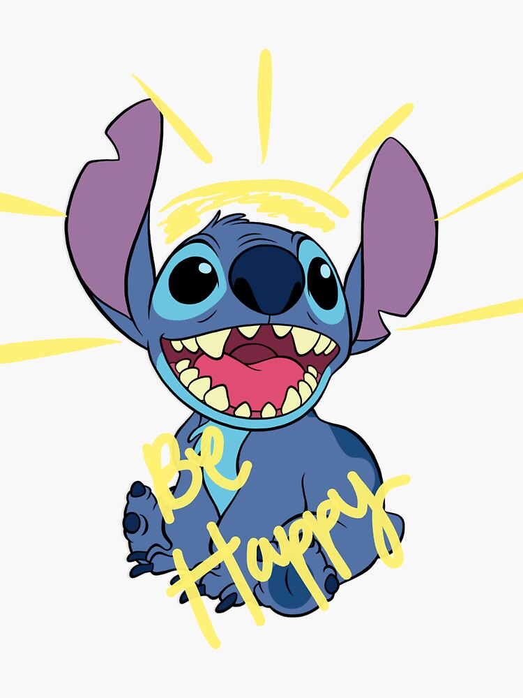 "Happy Stitch!" Sticker by rhodenmika | Redbubble