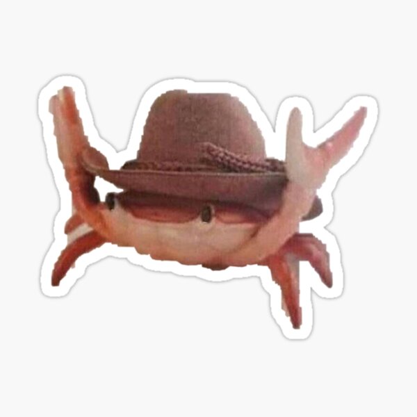"crab meme" Sticker by chickentender23 | Redbubble