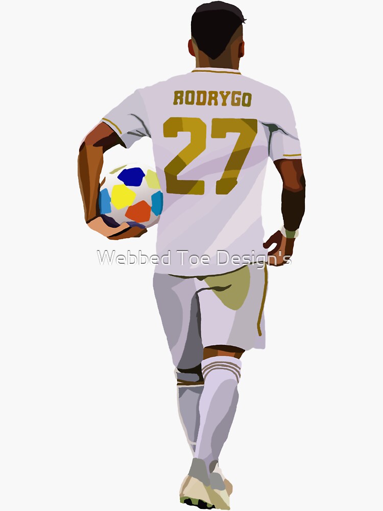 "Real Madrid's Rodrygo" Sticker for Sale by TDCartoonArt | Redbubble