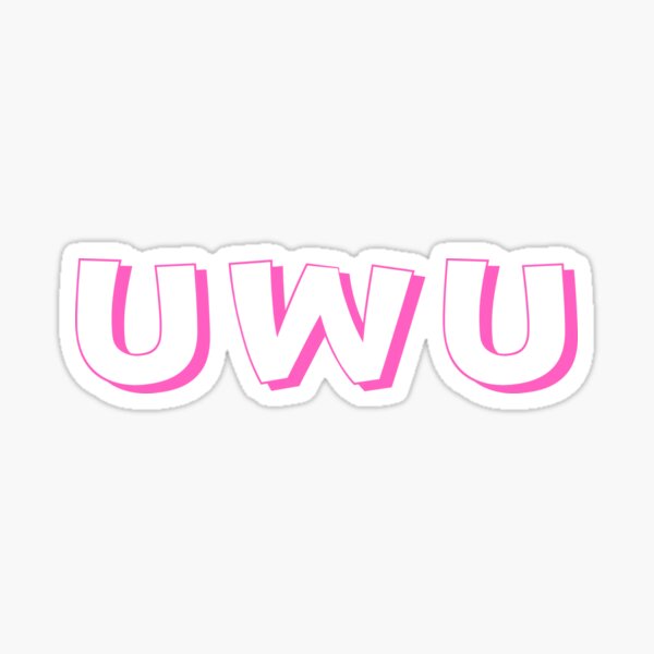 "UWU cutie kawaii pastel print" Sticker for Sale by Lilpinkdinoshop ...