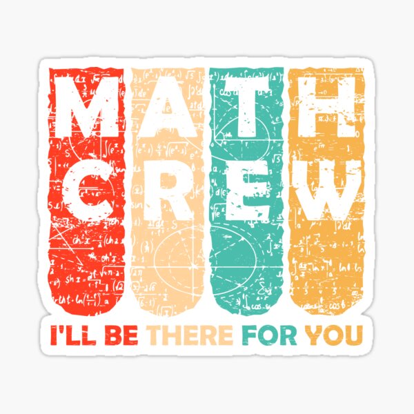 "Retro Vintage Math Crew Gift For Math Teacher" Sticker for Sale by ...
