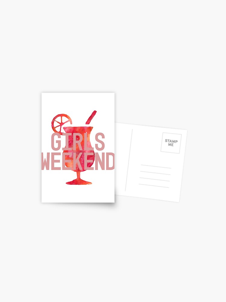 "Girls Weekend | Cocktails | Girls Trip" Postcard for Sale by ...