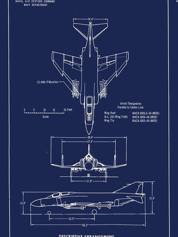 "F-4 Phantom II Blueprint" iPhone Case for Sale by MatthewPeanut ...
