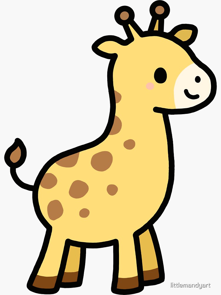"Giraffe" Sticker for Sale by littlemandyart | Redbubble
