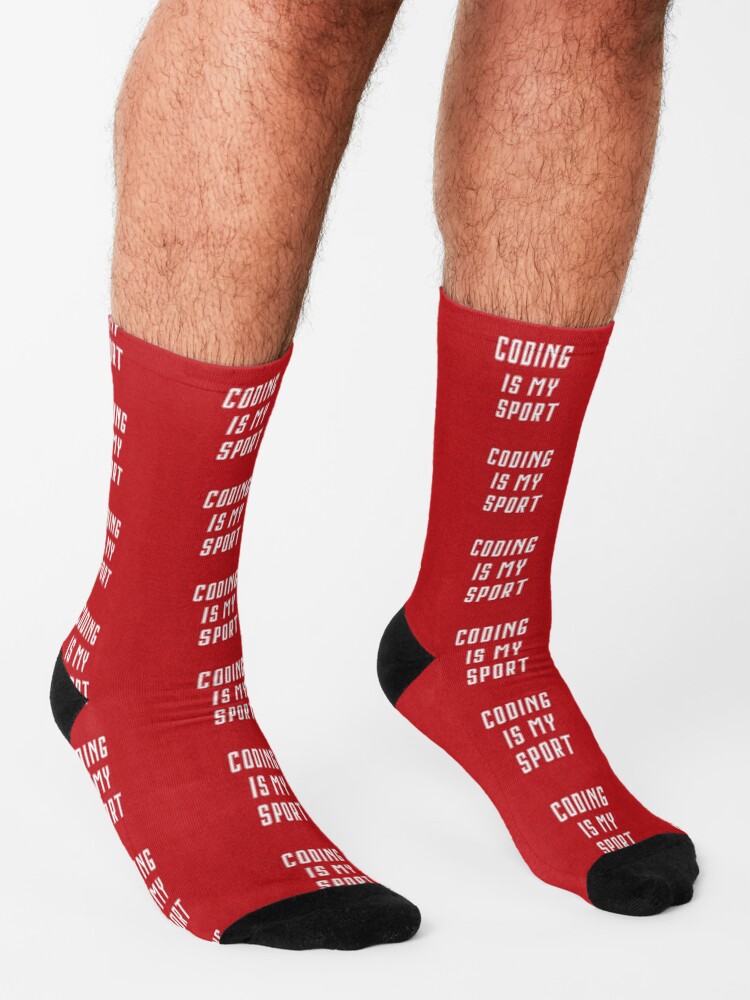 "Coding Is My Sport" Socks for Sale by teesaurus | Redbubble