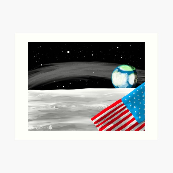 "Remembering the Moon Landing " Art Print for Sale by ChuckHalloran ...