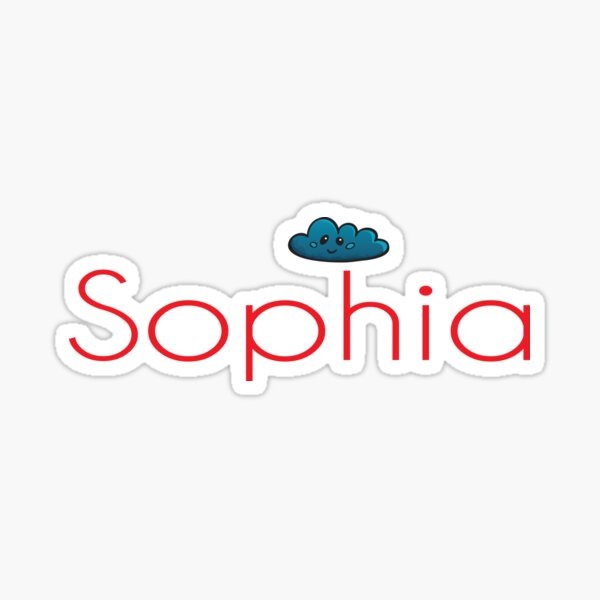 "Sophia Cute Cloud Name " Sticker for Sale by ProjectX23 | Redbubble