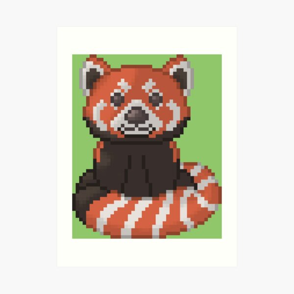 Red Panda Pixel Art Prints | Redbubble