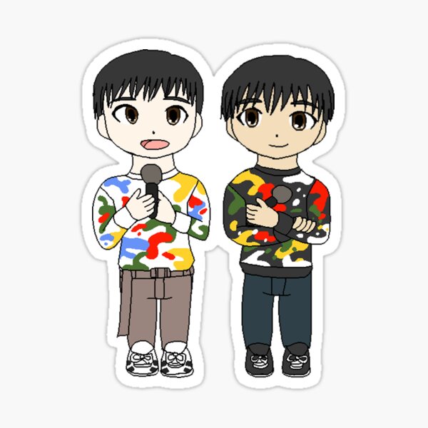 "TayNew Chibi set 3: matching 1" Sticker by Kino-chan | Redbubble