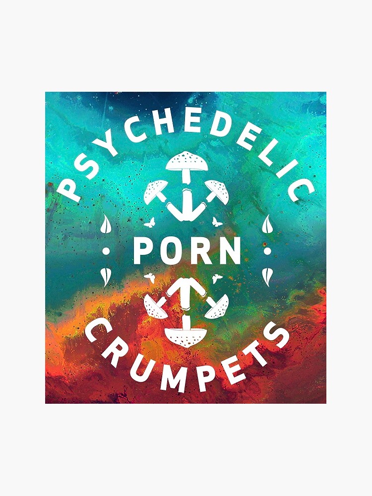 "Psychedelic porn crumpets" Sticker by Mengrelo | Redbubble