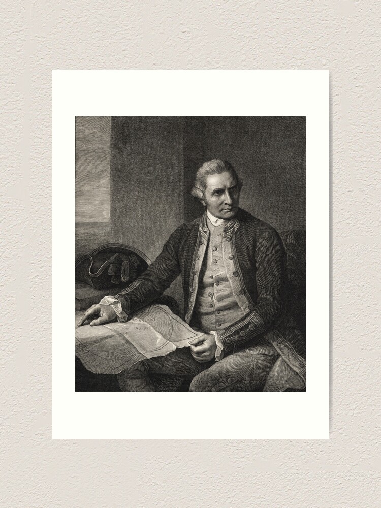 "Vintage Captain James Cook Print (1779)" Art Print by anmm | Redbubble