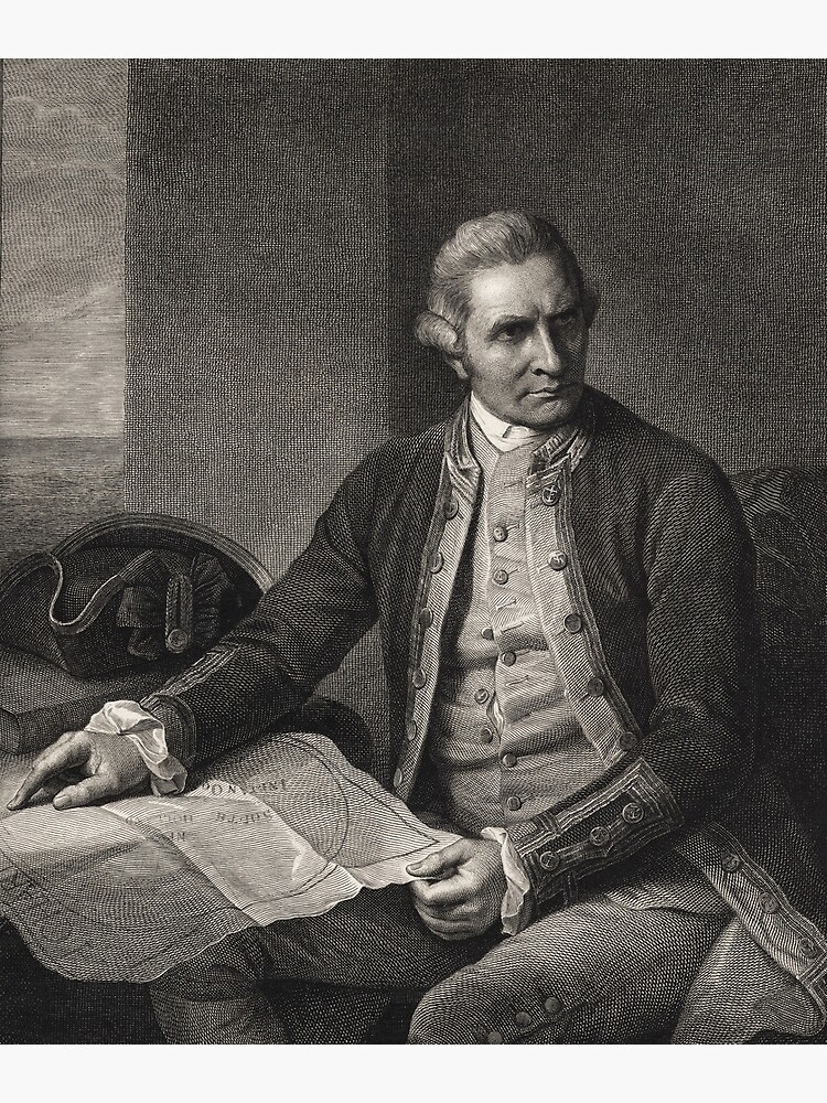 "Vintage Captain James Cook Print (1779)" Art Print by anmm | Redbubble