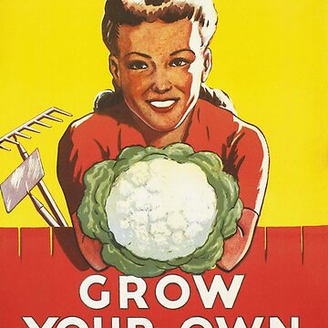 "Vintage Dig For Victory Grow Your Own Vegetables WW2 Poster" Essential ...