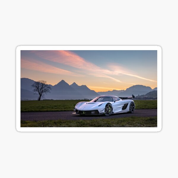 "Koenigsegg Jesko landscape" Sticker for Sale by Vtecminded | Redbubble