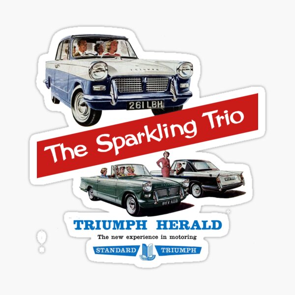 "TRIUMPH HERALD" Sticker by ThrowbackMotors | Redbubble