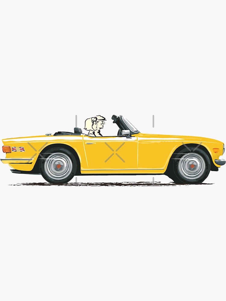 "Inca Yellow color TR6 – the Classic British Sports Car" Sticker for ...
