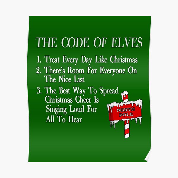 "The Code of Elves" Poster for Sale by havatees | Redbubble