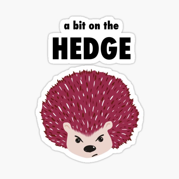 "Cute hedgehog a bit on the hedge" Sticker for Sale by Purealism ...