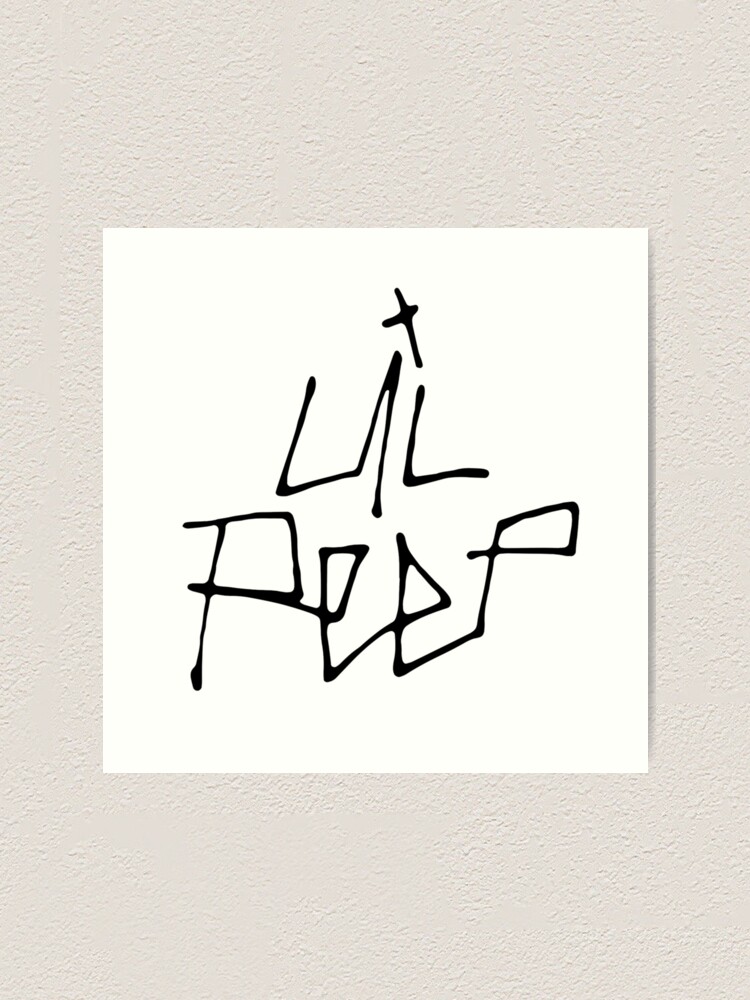 "Lil Peep Black Logo" Art Print by yoozy | Redbubble