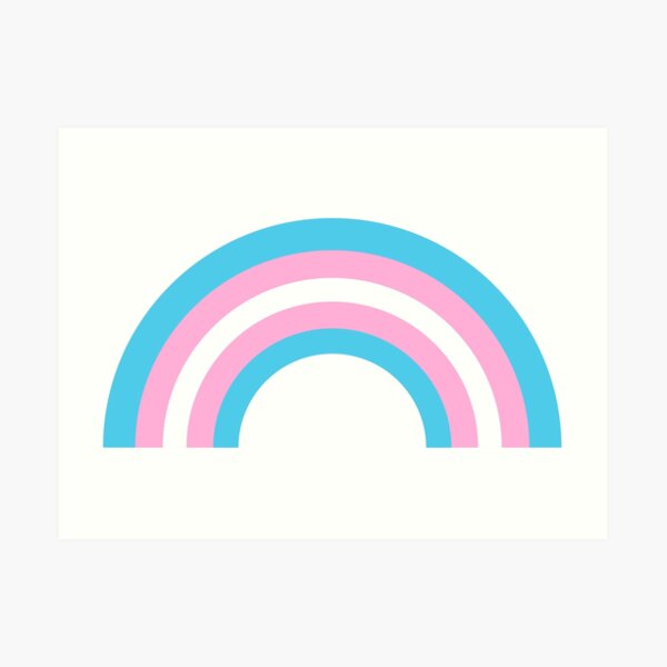 Transgender Rainbow Flag Art Print For Sale By Elishamarie28 Redbubble