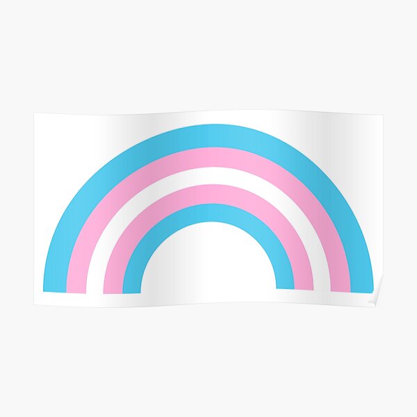Transgender Rainbow Flag Poster By Elishamarie28 Redbubble