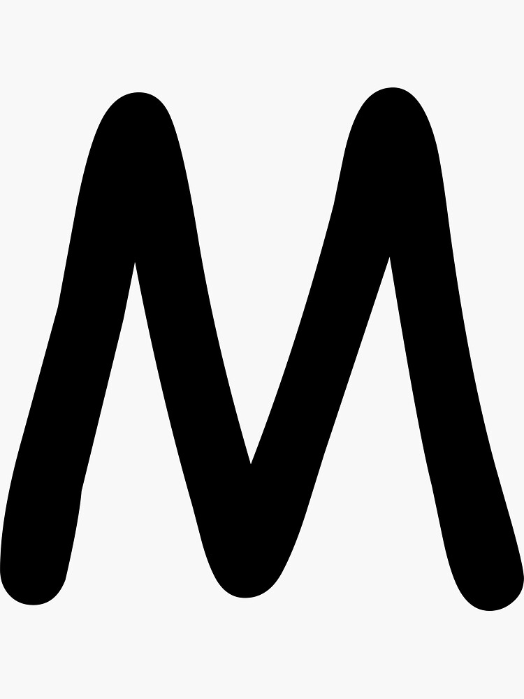 Pegatina «La letra M - Comic Sans» de etlinguae | Redbubble