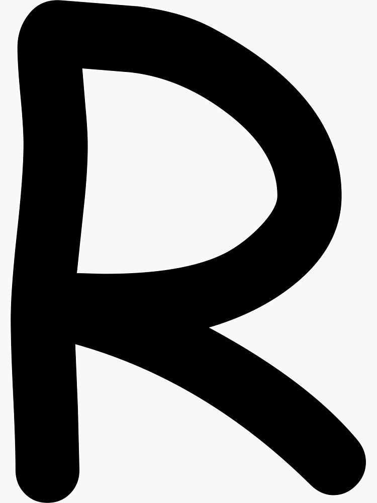 "The Letter R - Comic Sans" Sticker for Sale by etlinguae | Redbubble