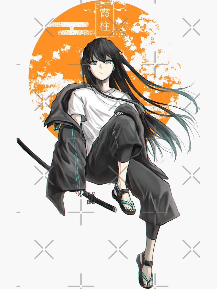 "muichiro" Sticker for Sale by benoixio | Redbubble