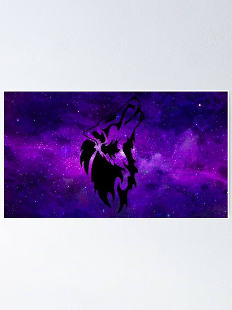 "Purple galaxy wolf" Poster for Sale by Blackwolf7 | Redbubble