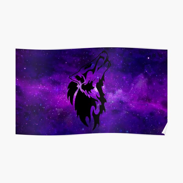 "Purple galaxy wolf" Poster for Sale by Blackwolf7 | Redbubble