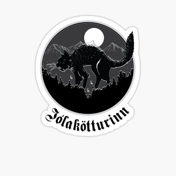 "Yule Cat Jolakotturinn Icelandic Folklore " Sticker for Sale by ...