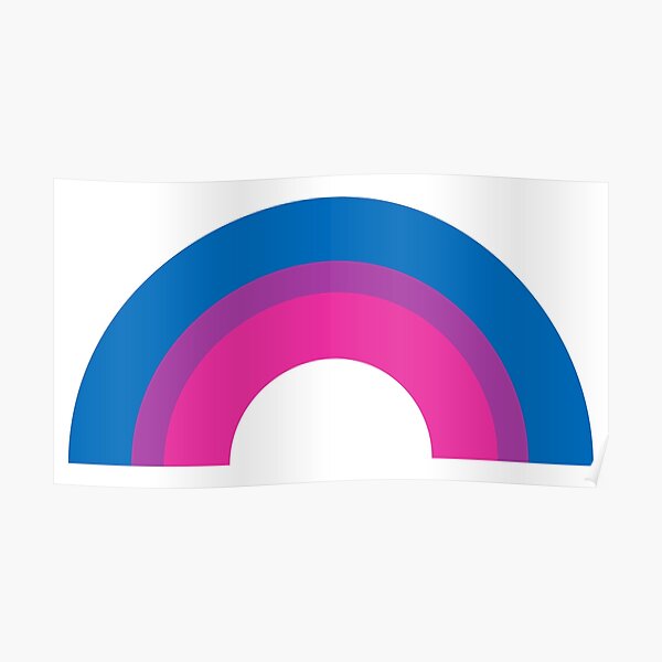 Bisexual Pride Rainbow Flag Poster By Elishamarie28 Redbubble