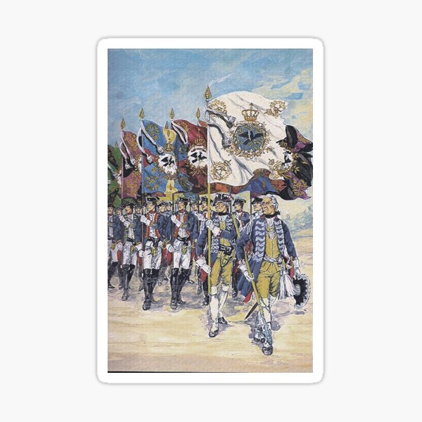 "Prussia 1740, Regimental flags" Sticker for Sale by edsimoneit | Redbubble