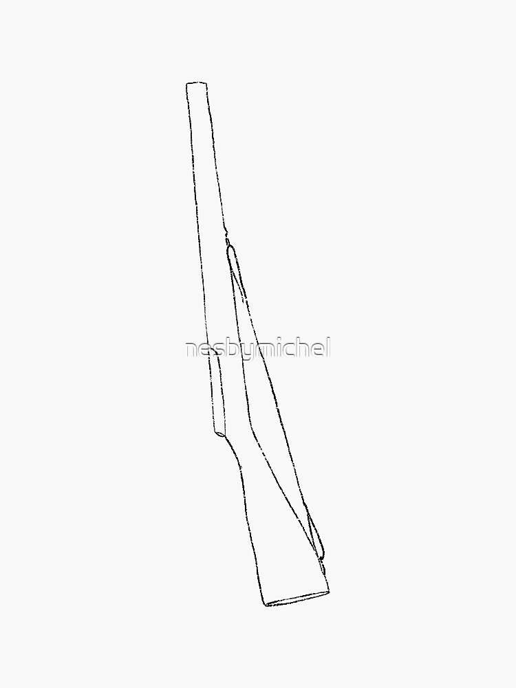 "Guard Marching Band Rifle Line Drawing" Sticker for Sale by ...
