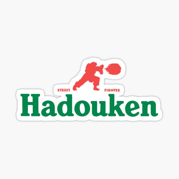 "Hadouken Beer Logo Parody " Sticker for Sale by FromThe8Tees | Redbubble