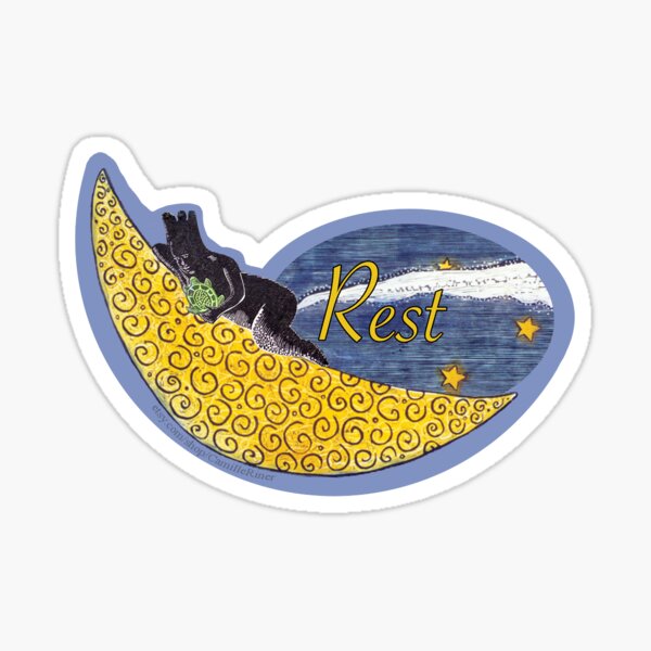 "Rest Sticker" Sticker for Sale by camriner | Redbubble