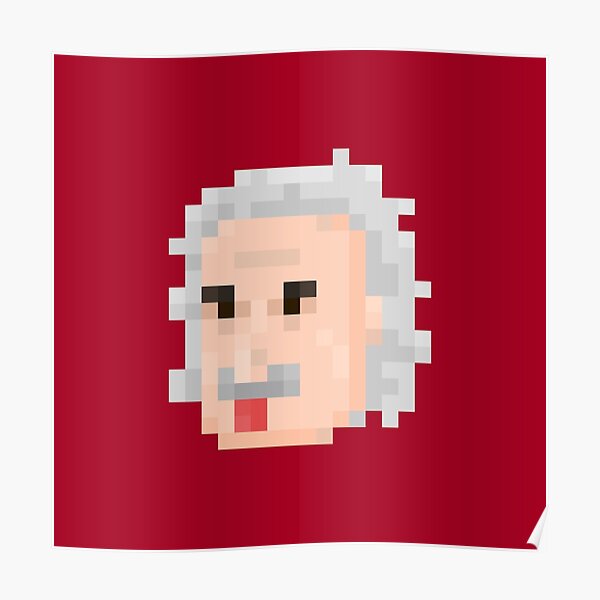 "Albert Face" Poster by pixelfaces | Redbubble