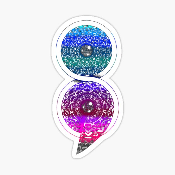 "Semicolon" Sticker for Sale by Lamink | Redbubble