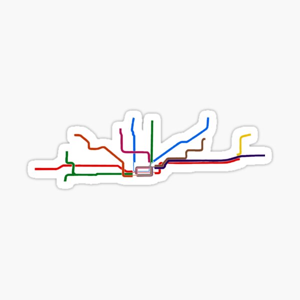 "chicago cta train map" Sticker by sophiemcbroom | Redbubble