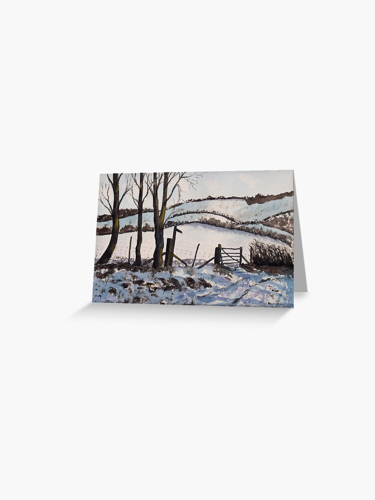 "Winter Scene by John Rees" Greeting Card for Sale by HurstPainters ...