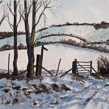 "Winter Scene by John Rees" Greeting Card for Sale by HurstPainters ...