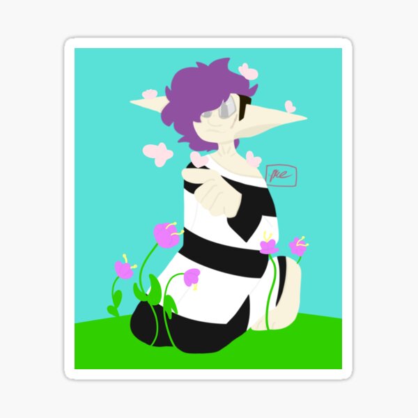 "Robbie With Butterflies" Sticker for Sale by JackTheKit-Kat | Redbubble