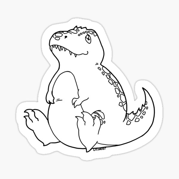 "Fat T-Rex" Sticker for Sale by lissafer | Redbubble