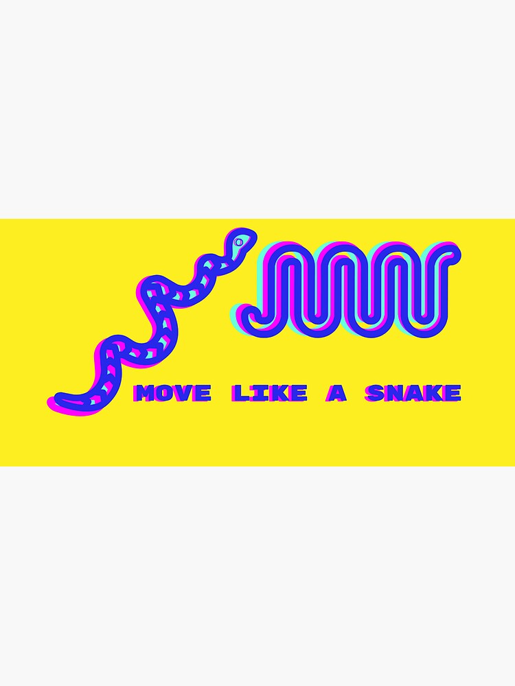 "move like a snake" Sticker by wolfdrid | Redbubble