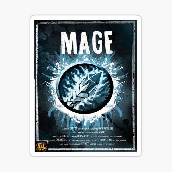 "Mage!" Sticker for Sale by wowmemecraft | Redbubble