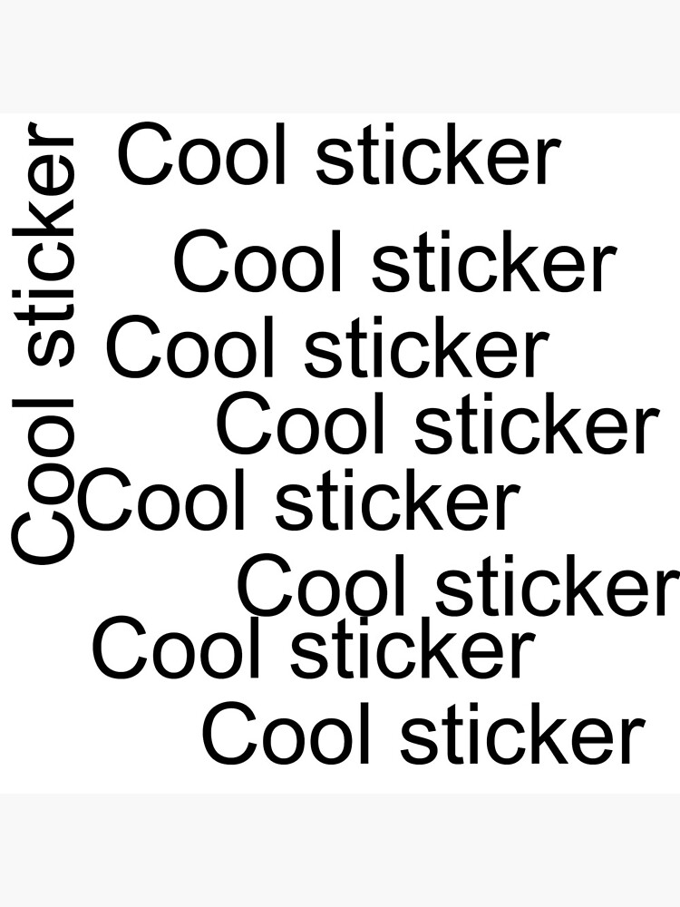 "Cool sticker." Art Print for Sale by Slayv | Redbubble