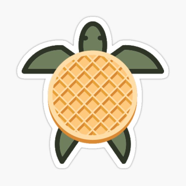 "Waffle Turtle" Sticker for Sale by bluefezzes | Redbubble
